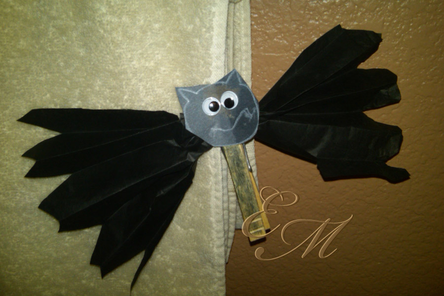 Tissue Paper Clothespin Bats - Evolving Motherhood