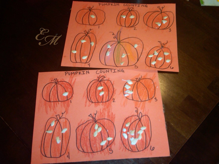 Counting with Pumpkin Seeds - Evolving Motherhood