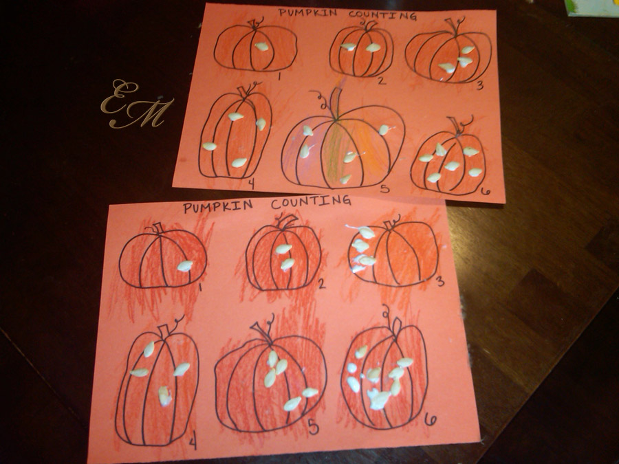 Counting with Pumpkin Seeds - Evolving Motherhood