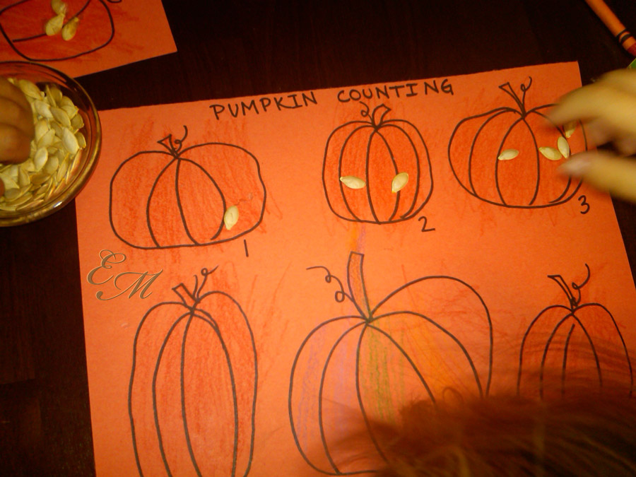 Counting with Pumpkin Seeds - Evolving Motherhood