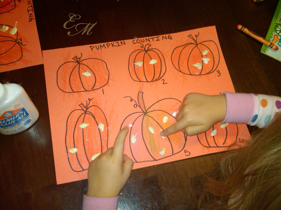 Counting with Pumpkin Seeds - Evolving Motherhood