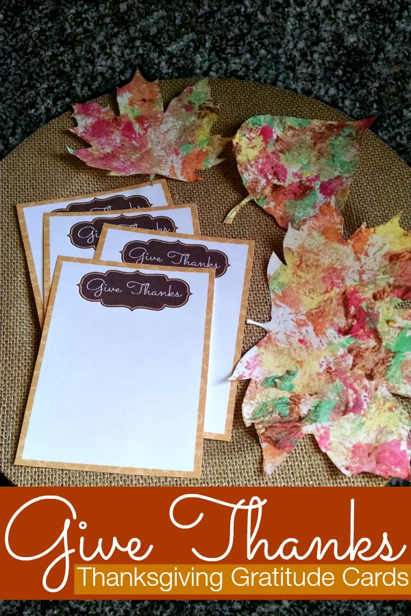 Give Thanks Thanksgiving Day Gratitude Cards - Evolving Motherhood